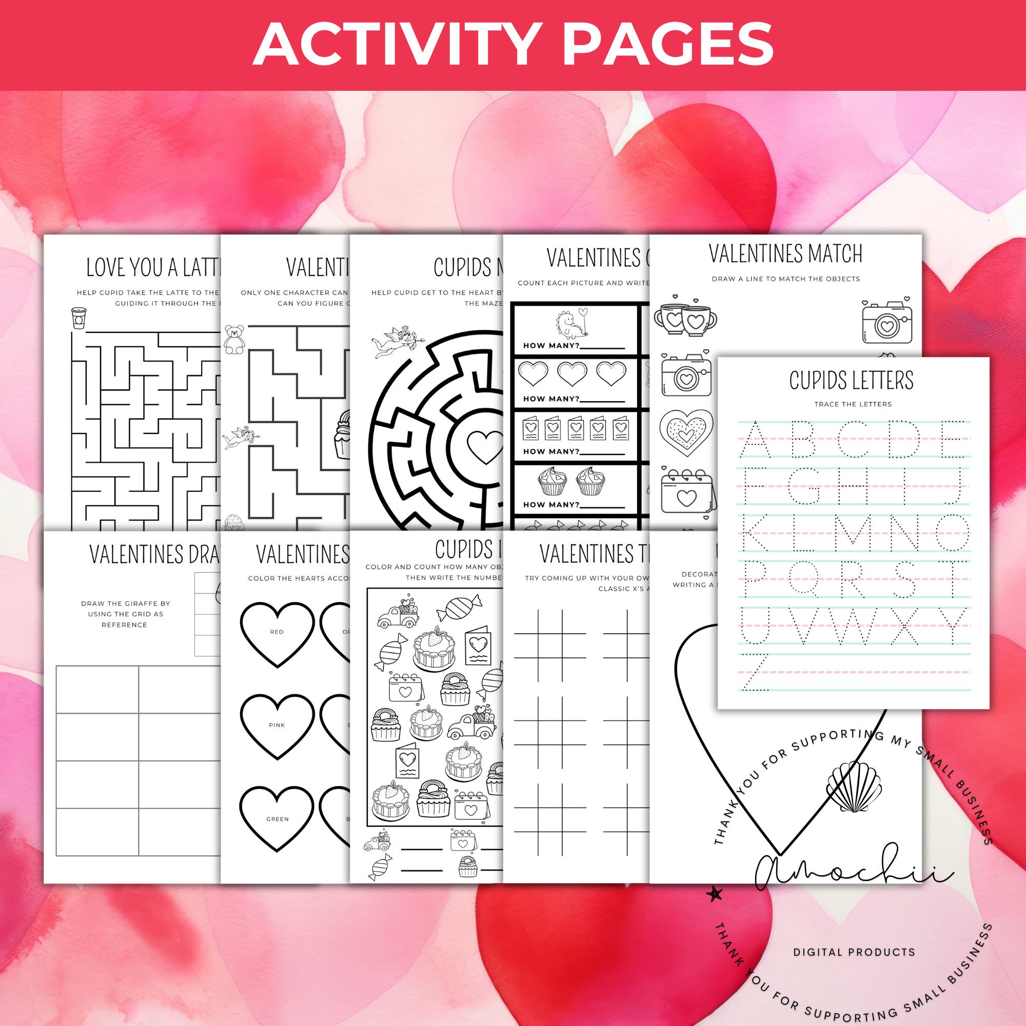 Valentines Preschool Activity Printable, Valentines Party Games ...