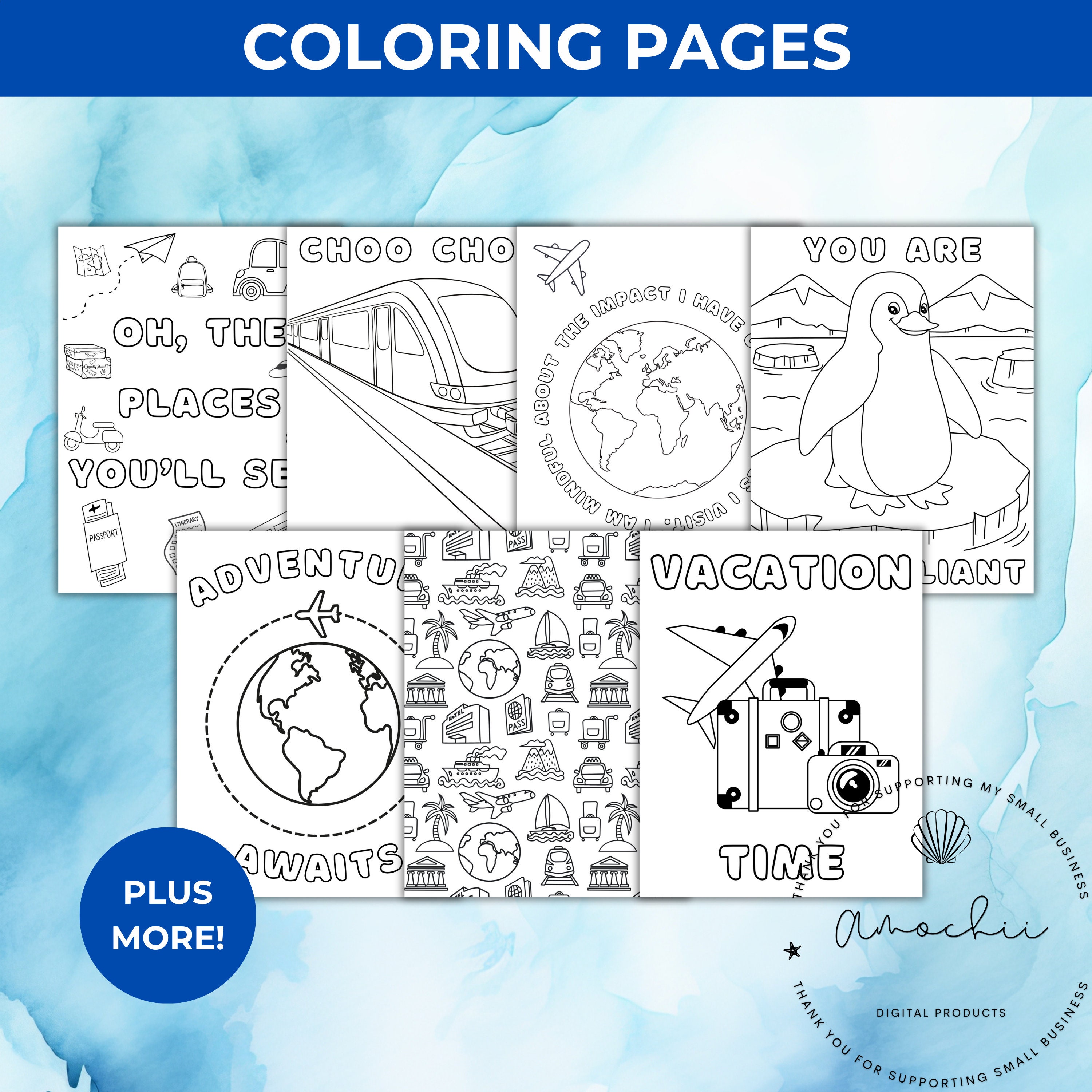 Airplane Themed Printable Activity Bundle Pack for Children Kids Family ...