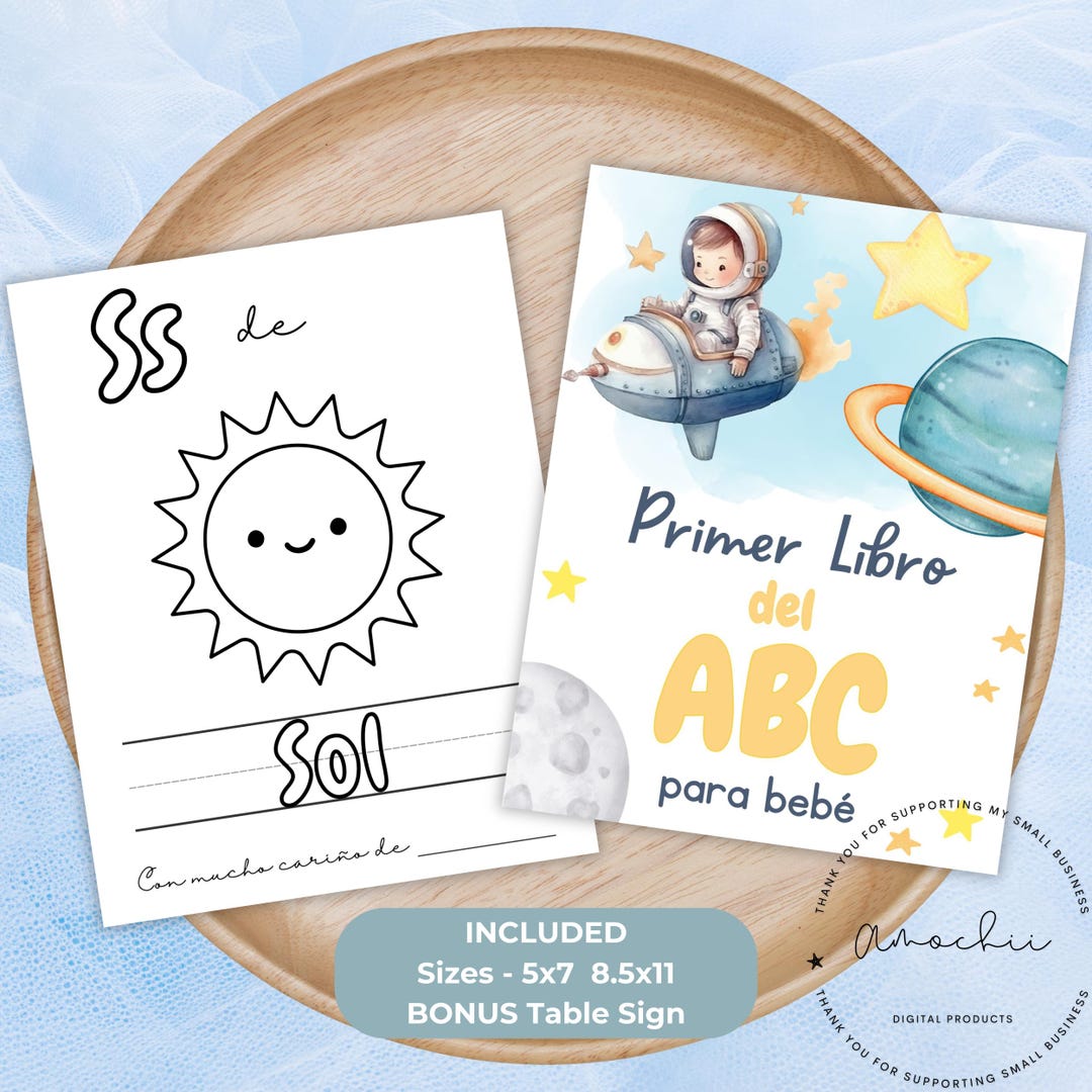 Libro Del Abecedario Para Colorear En Español, Actividad Familiar Para ...