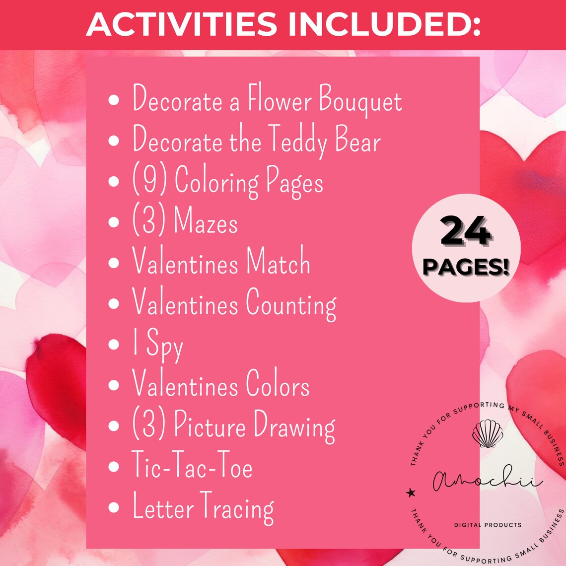Valentines Preschool Activity Printable, Valentines Party Games ...