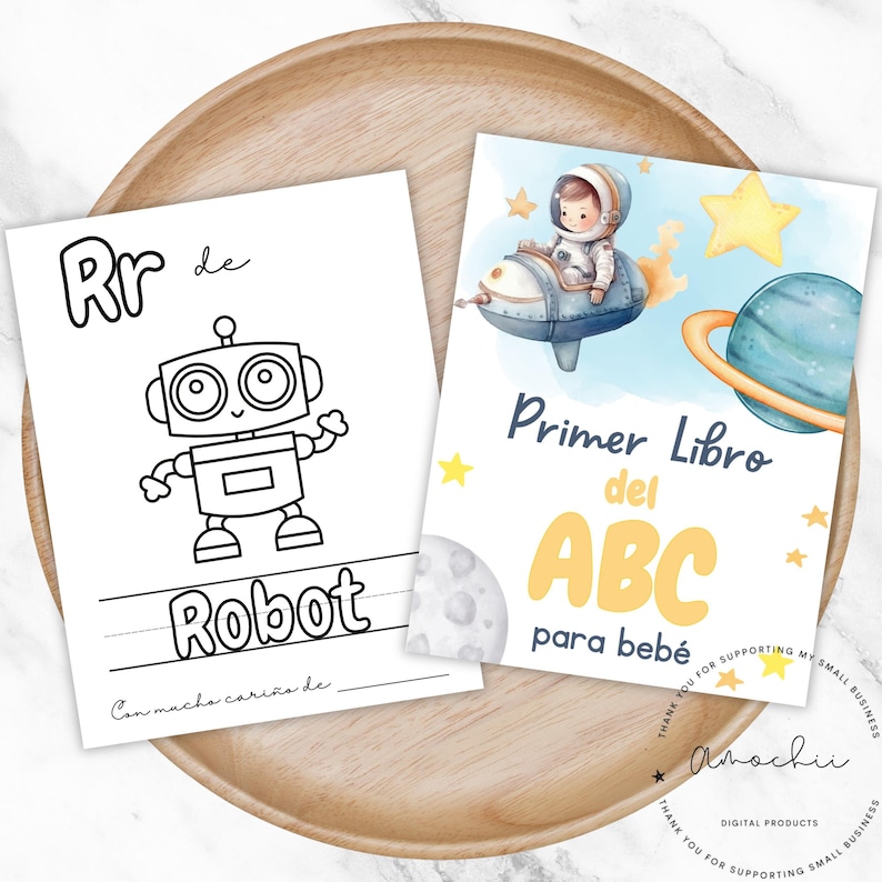 Libro del Abecedario para Colorear en Español, Actividad Familiar Para ...