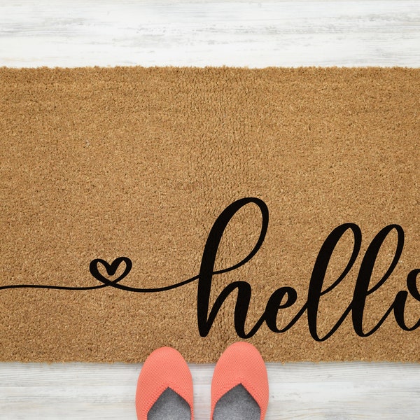 Hello Doormat - Etsy