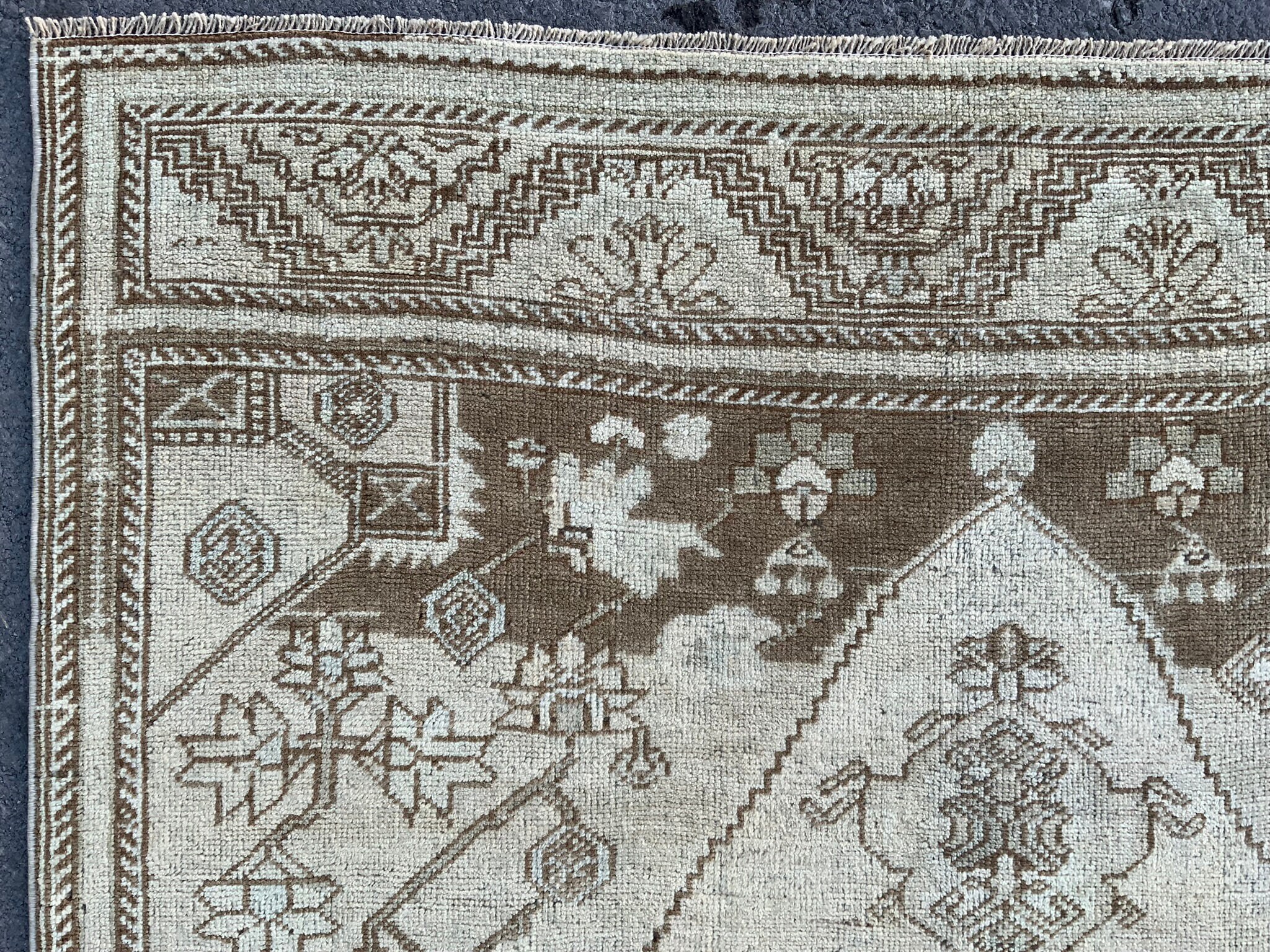 5 X 8 Rugs, Vintage Rug, Turkish Beige Rug, 4'7 X 8 Feet Rug, Handmade ...