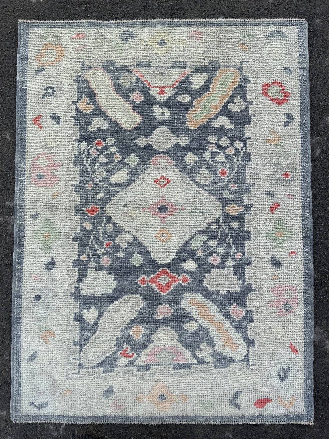 3x4 Rug, Pastel Small Rug, Handmade Rug, Oushak Small Rug, Turkish Rug ...