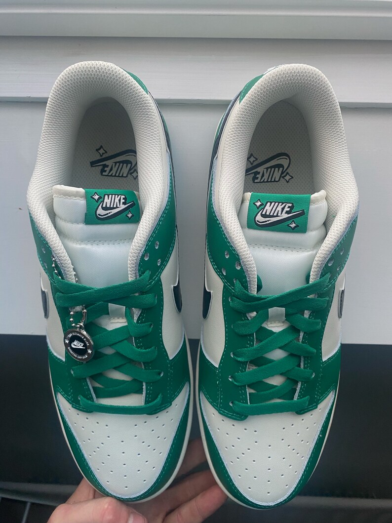 Nike Green and Black Dunks Uk 10 - Etsy Australia