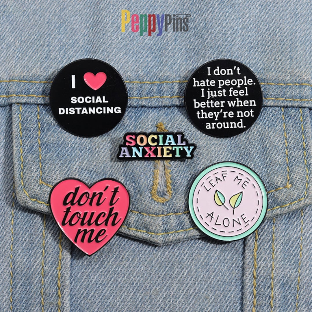Anti-social Introverts Enamel Pins Custom Social Anxiety - Etsy