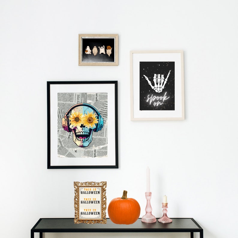 Spooky Halloween Printable Poster Collection Fall Art Digital Download ...