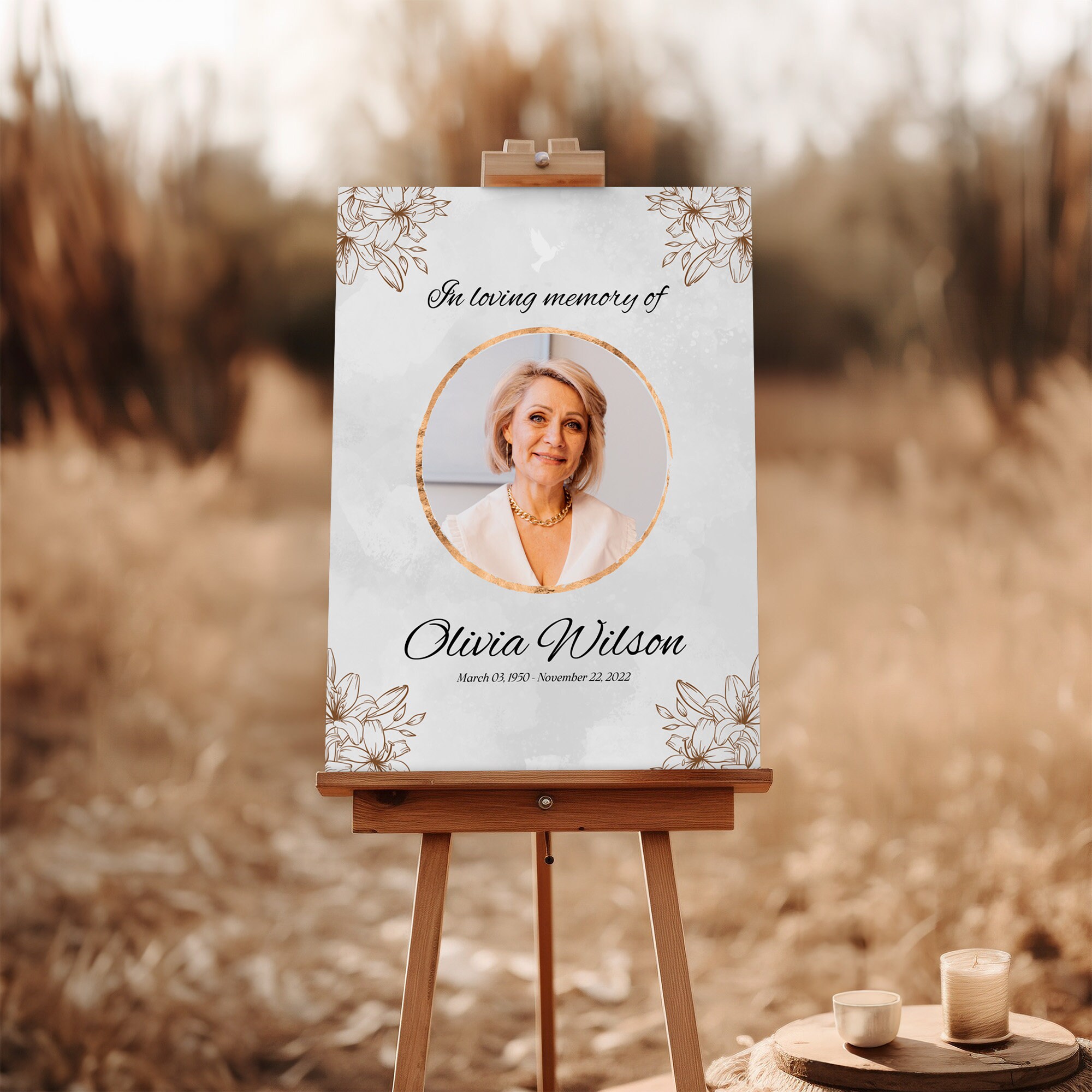 Editable Funeral Welcome Sign Celebration of Life Decoration - Etsy