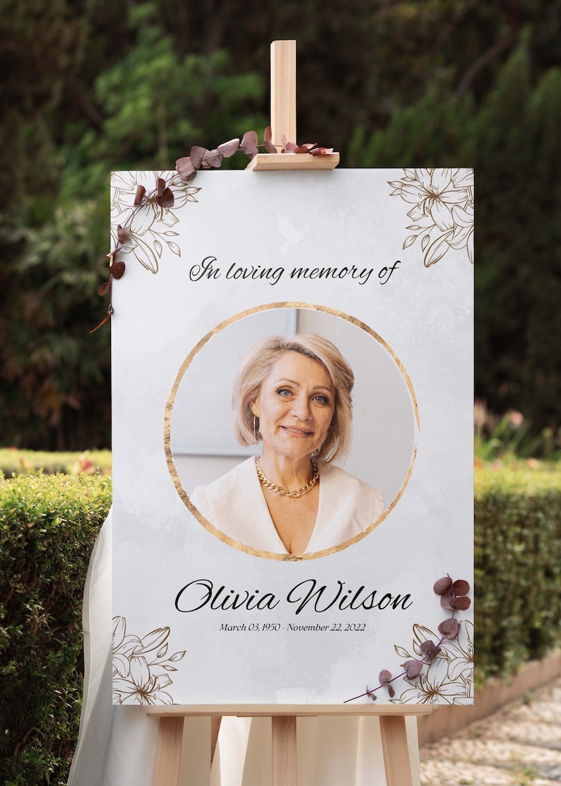 Editable Funeral Welcome Sign Celebration of Life Decoration - Etsy