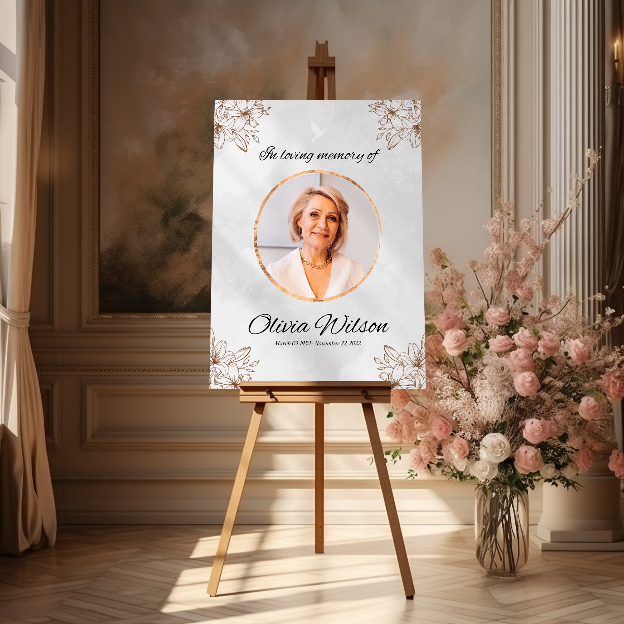 Editable Funeral Welcome Sign Celebration of Life Decoration - Etsy