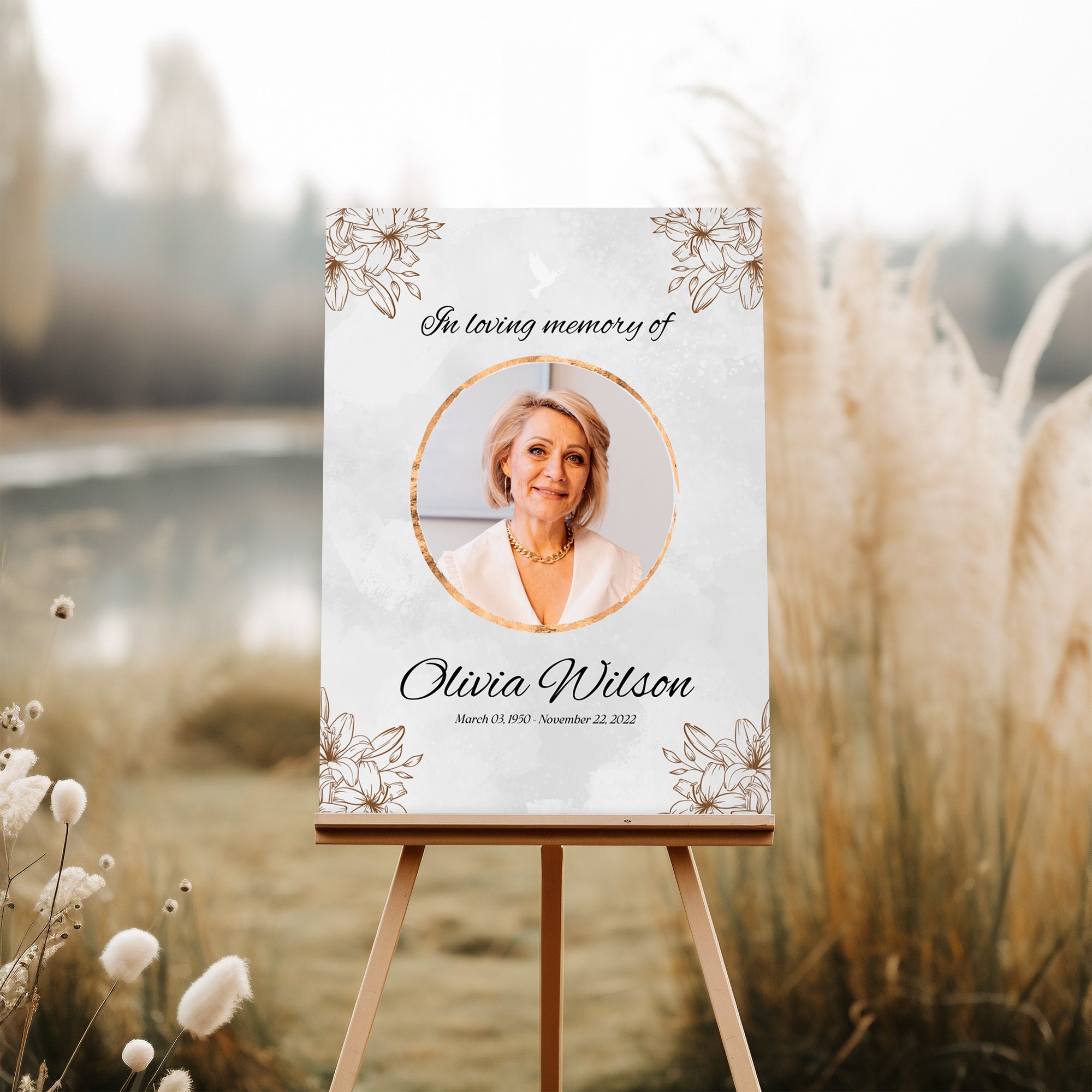 Editable Funeral Welcome Sign Celebration of Life Decoration - Etsy
