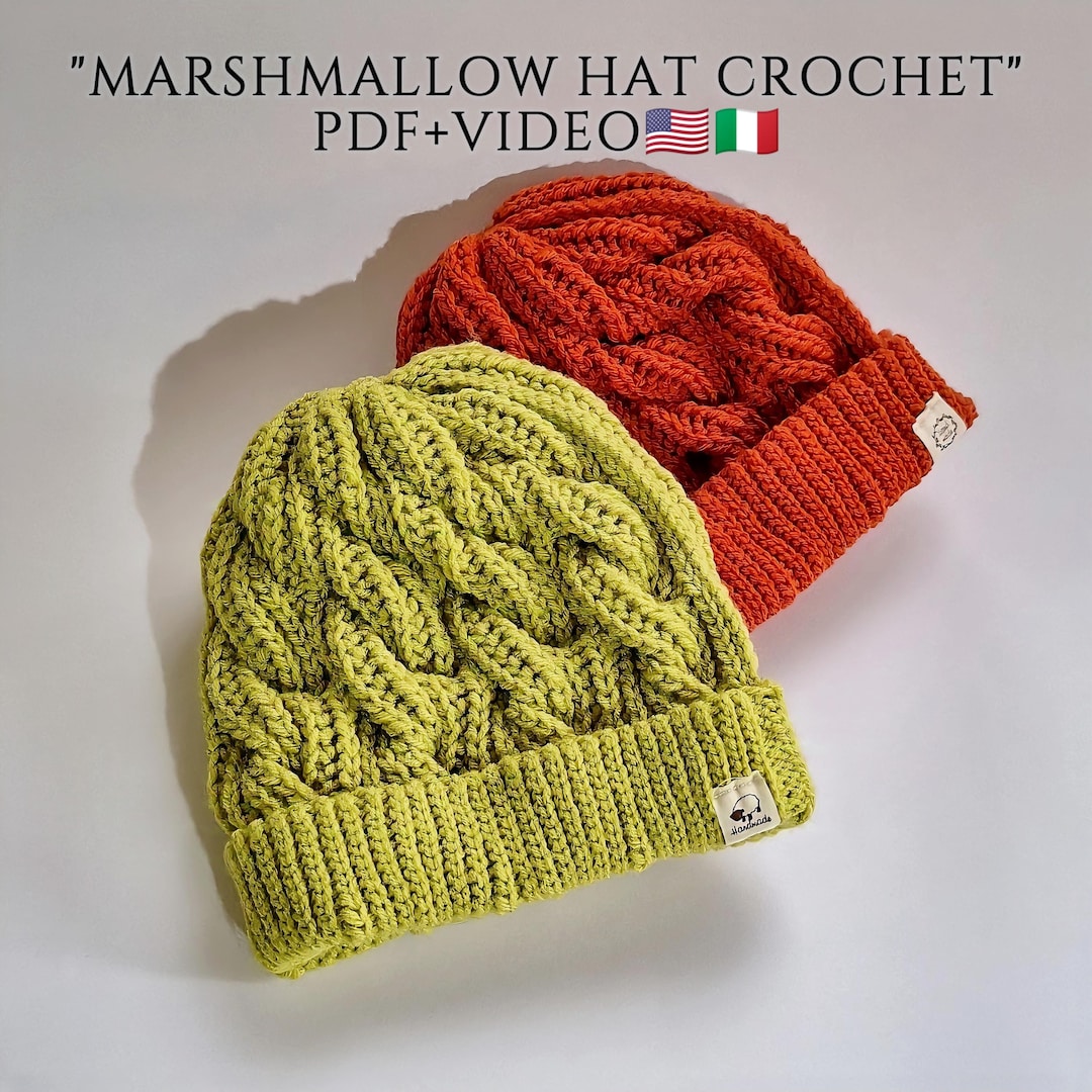 Crochet Braided Hat Pattern, Easy PDF Tutorial, Handmade Crochet ...