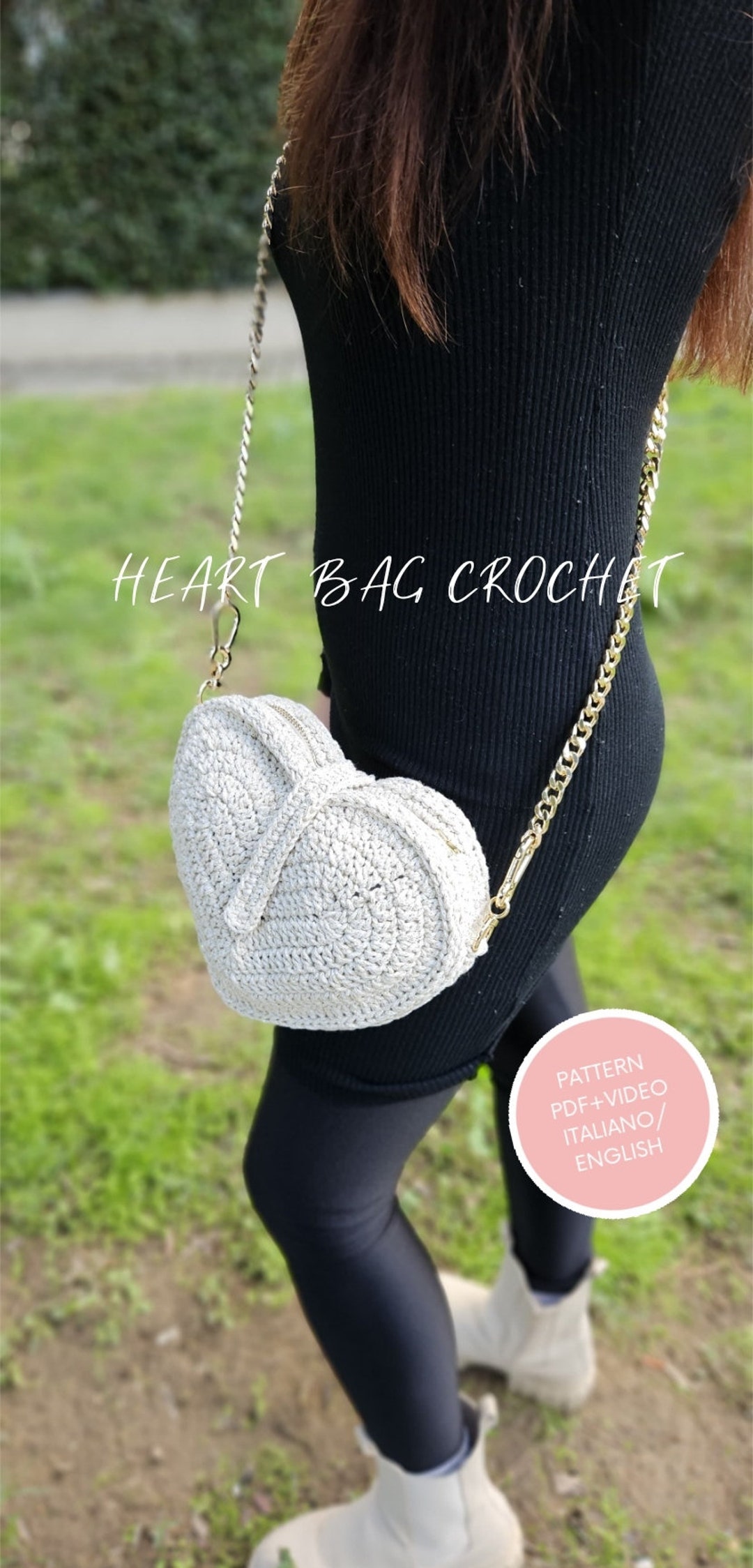 HEART BAG Crochet/crochet Heart Bag Pattern Video - Etsy