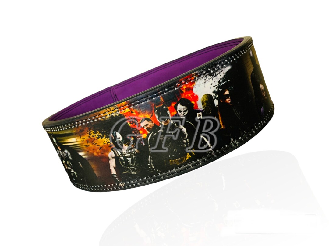 The Dark Knight Trilogy Power Weightlifting Nubuck Leather Lever Belt 4 ...