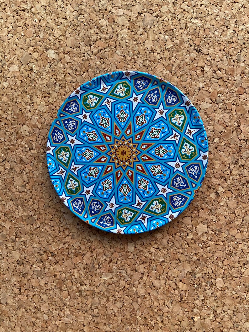 Set of 4 Coasters Drink Coaster Mediterranean Pattern Turkish Pattern ...