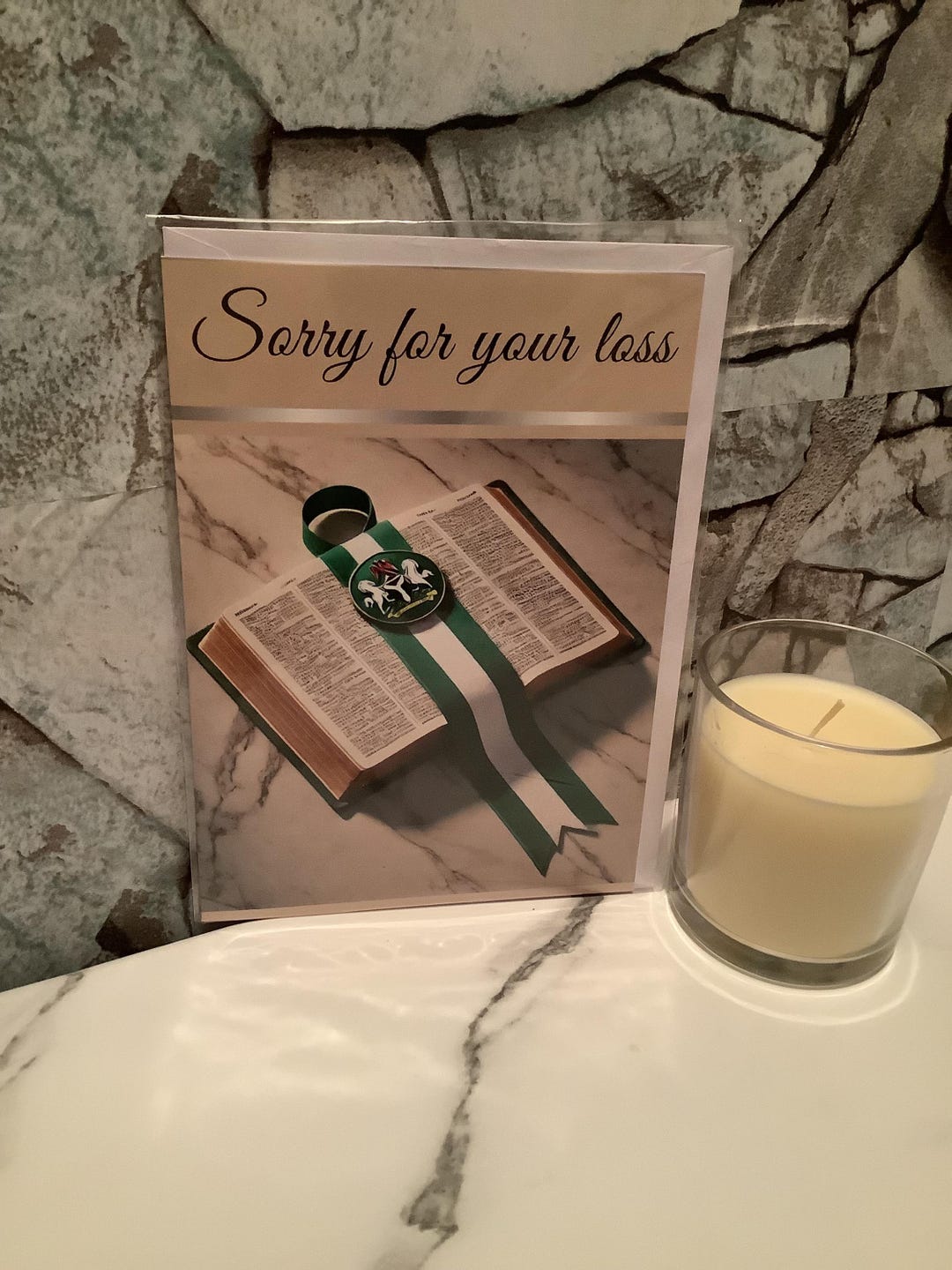 Nigerian Open Bible Sash and Badge, Sorry for Your Loss Sympathy Card ...