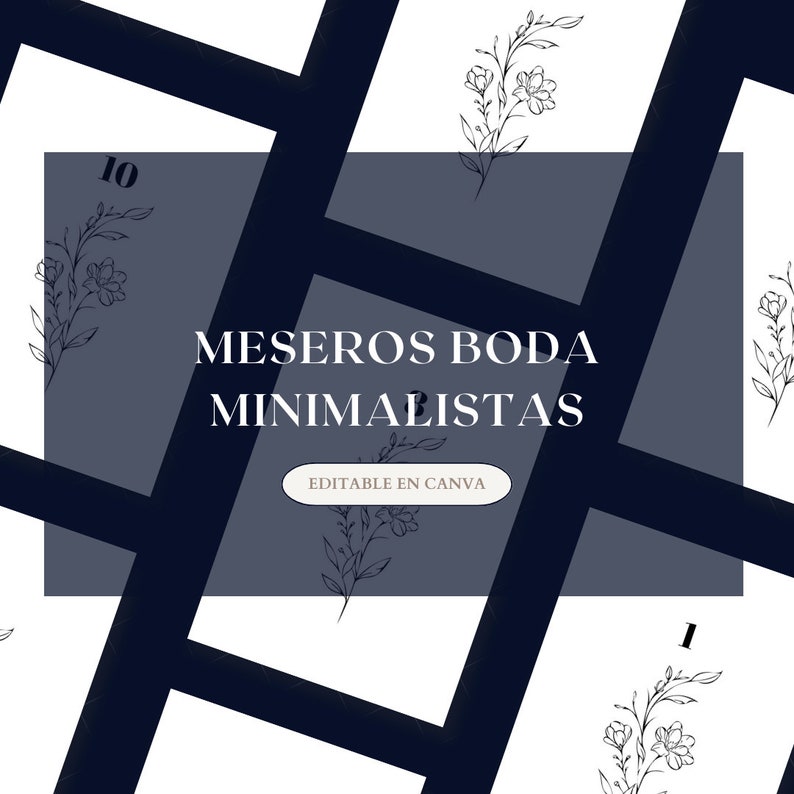 Custom Wedding Digital Table Numbers Template: Minimalist Elegance on ...