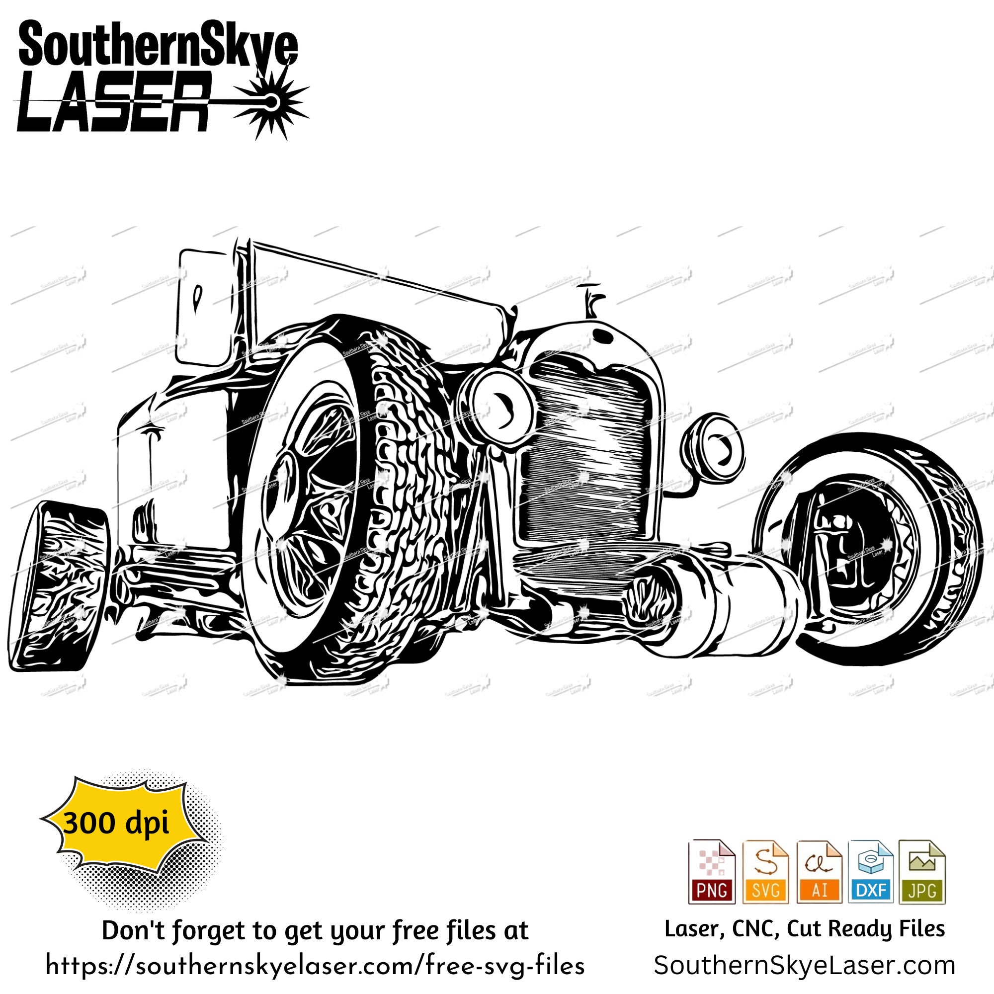 T Bucket Hot Rod Clip Art