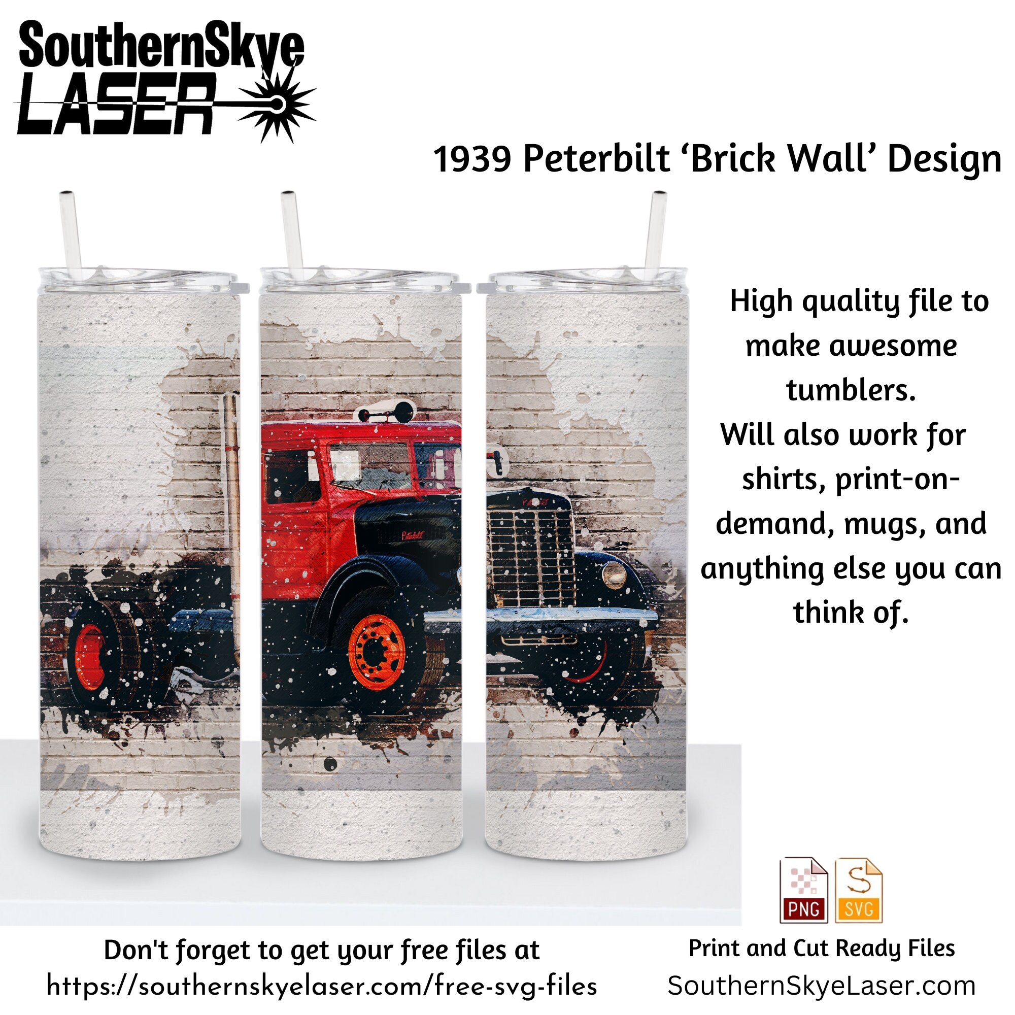 1939 Peterbilt Sublimation Tumbler Wrap - Etsy