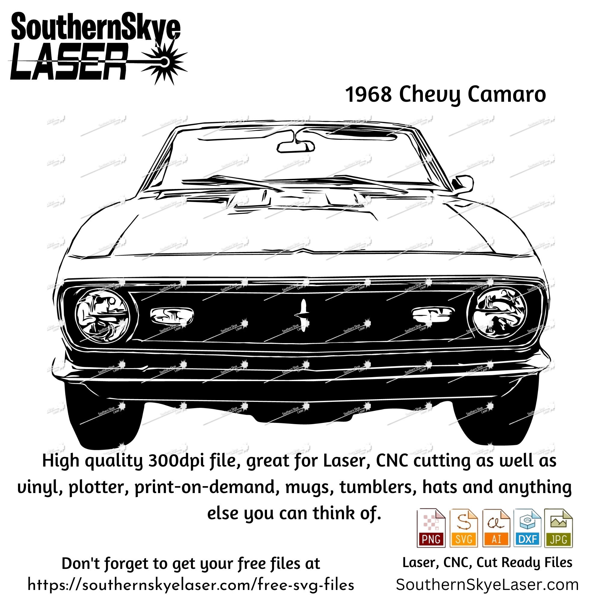 1968 Chevy Camaro Svg Png Jpg Ai Dxf File - Etsy