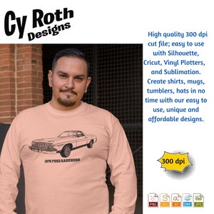 1975 Ford Ranchero Svg Png Jpg Ai Dxf File, Classic Car Svg, Vintage ...