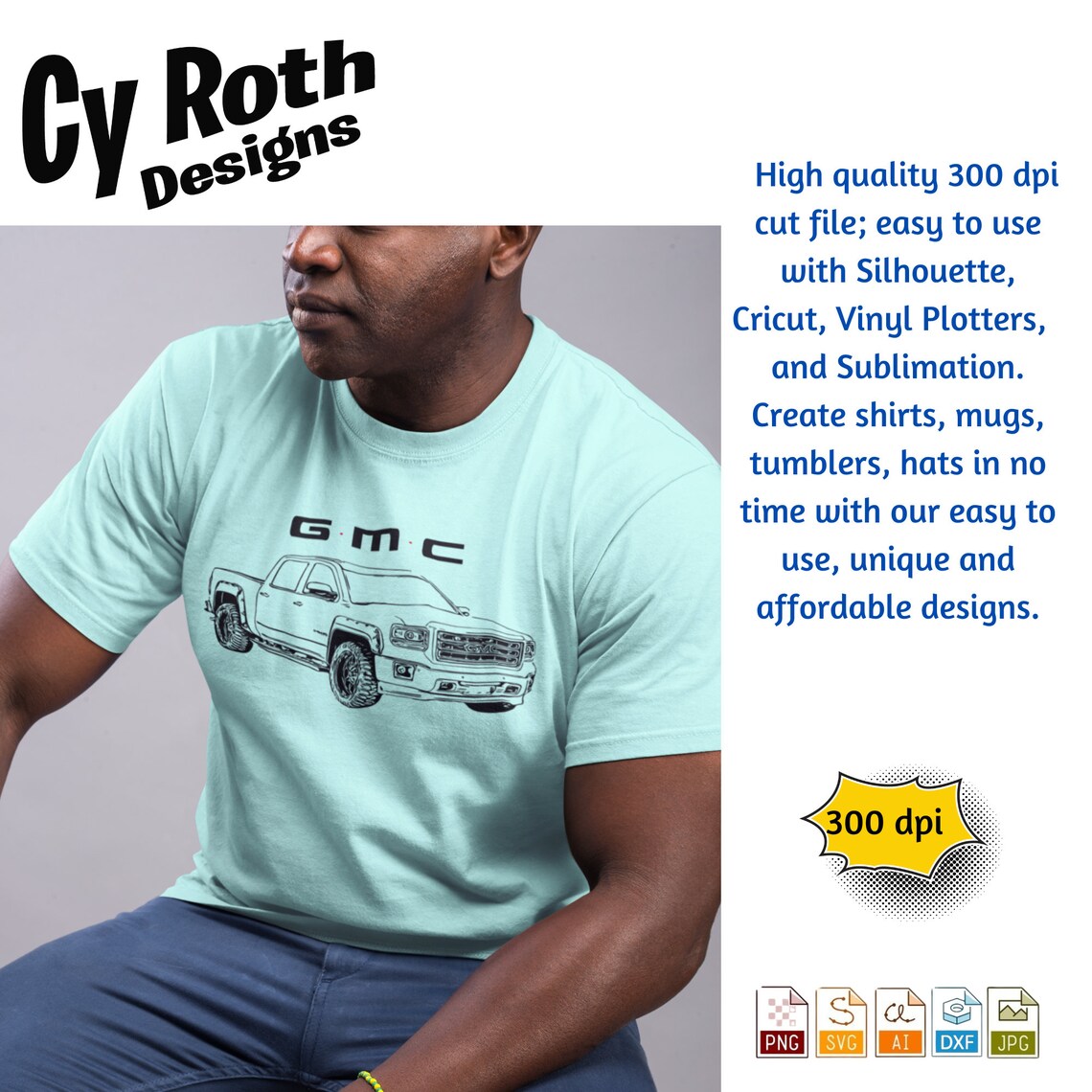 2019 GMC Sierra Pick-up Truck Svg Png Jpg Ai Dxf File - Etsy