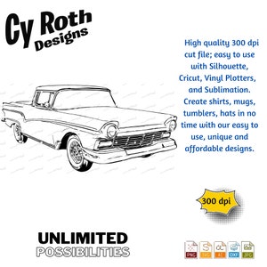1967 Ford Ranchero Svg Png Jpg Ai Dxf File, Vintage Truck Svg, Classic ...
