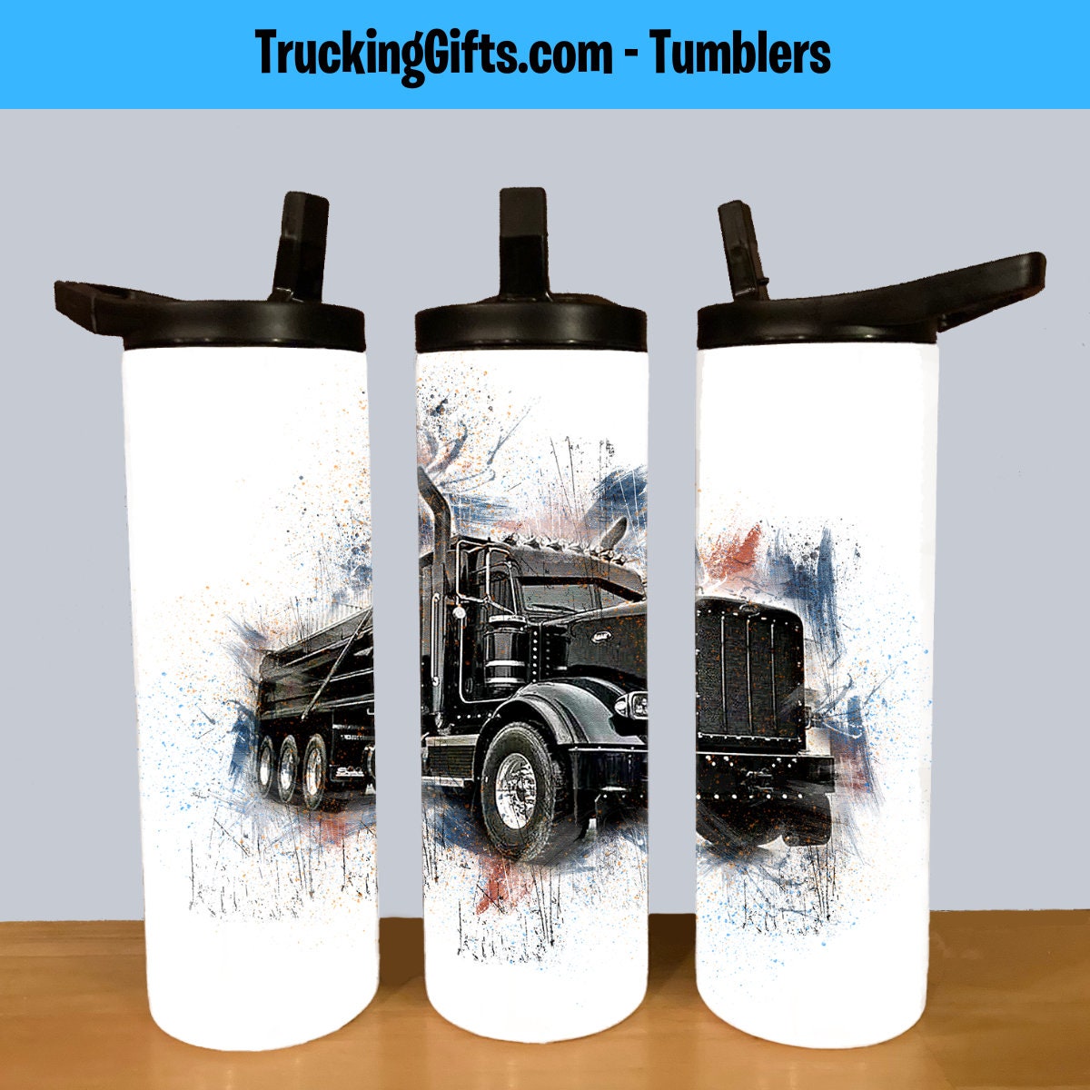 Black Peterbilt Gravel Truck Sublimation Tumbler Wrap - Etsy