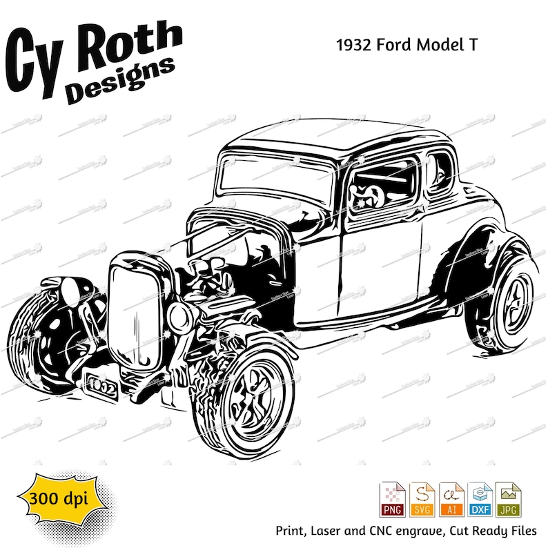 1932 Ford Model T Svg Png Jpg Ai Dxf File, Vintage Car Svg - Etsy