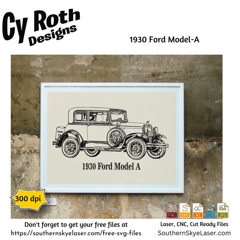 1930 Ford Model A Svg Png Jpg Ai Dxf File - Etsy