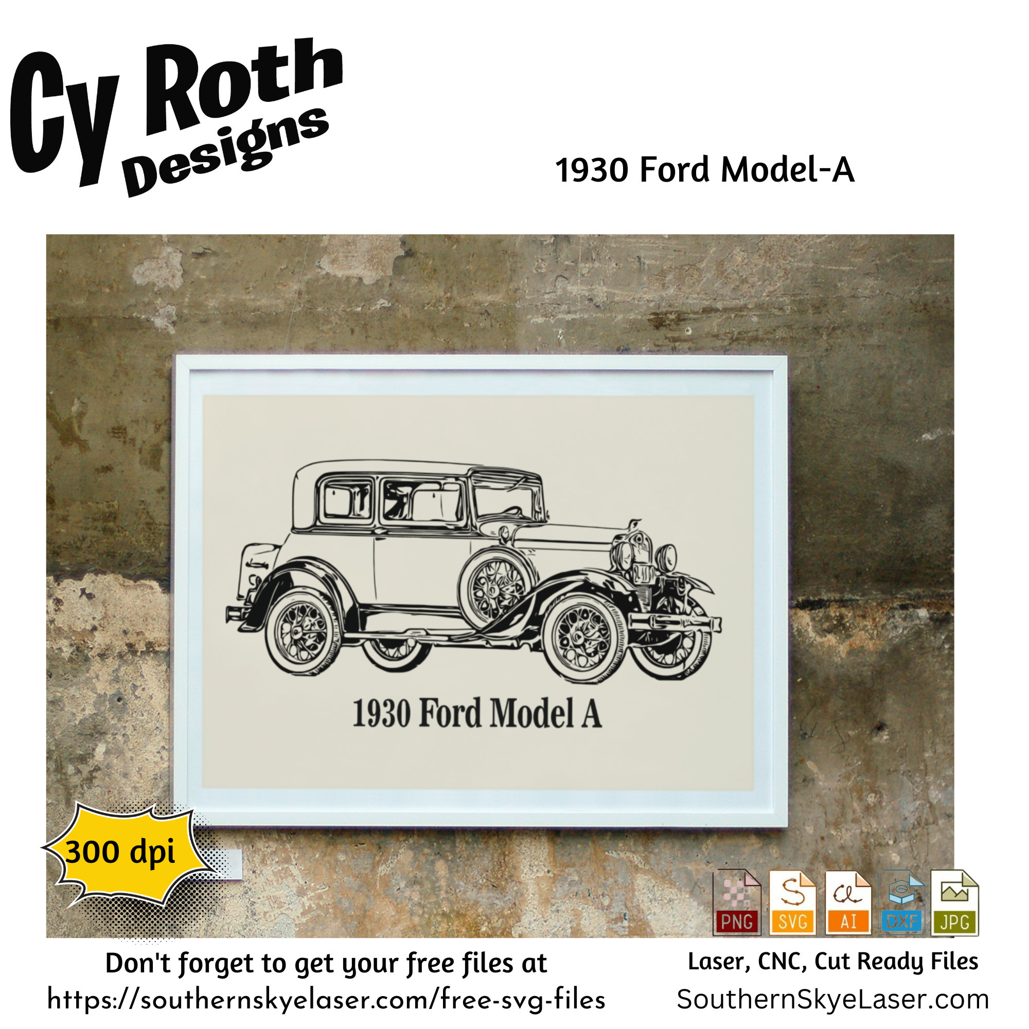 1930 Ford Model A Svg Png Jpg Ai Dxf File - Etsy