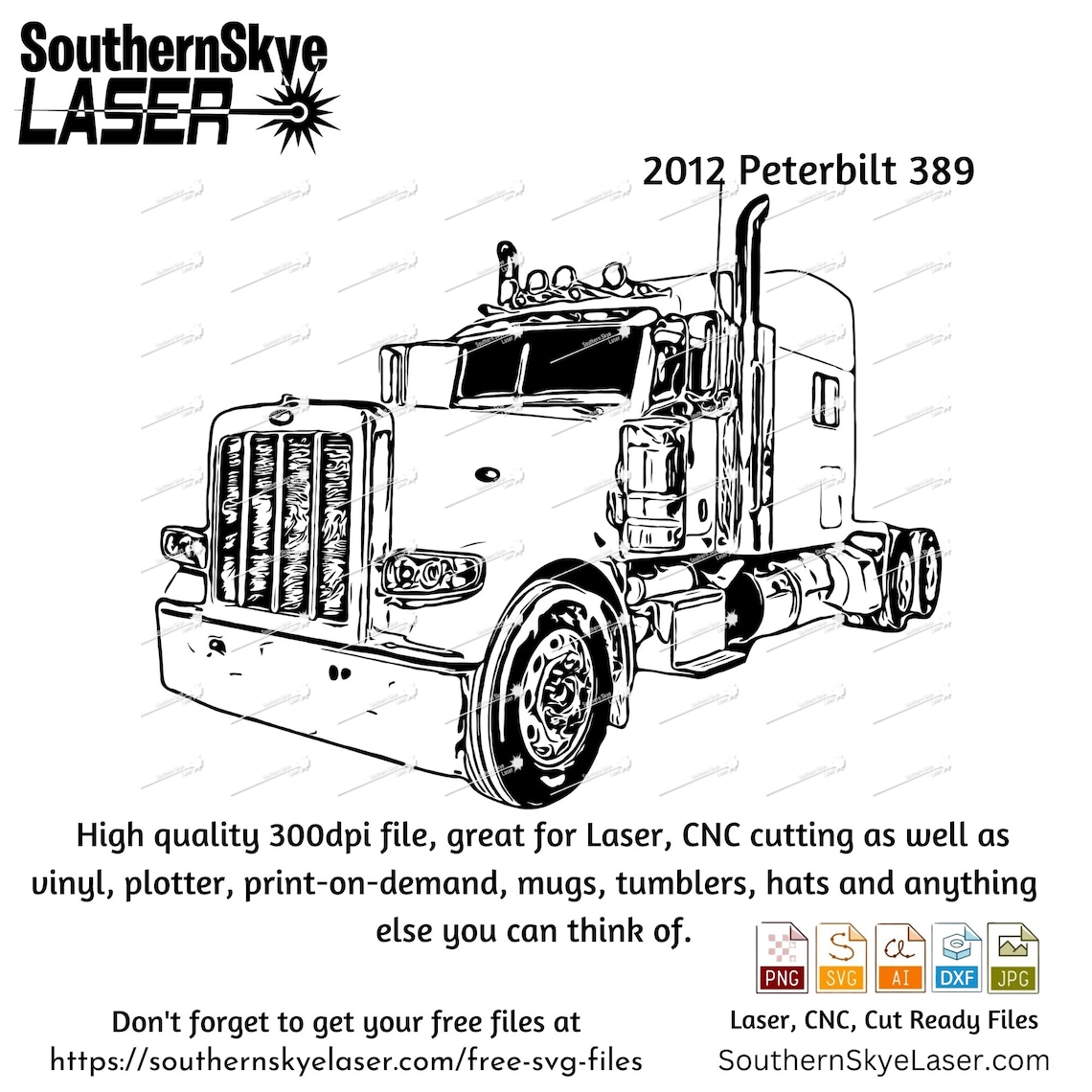 2012 Peterbilt 389 Svg Png Jpg Ai Dxf File - Etsy