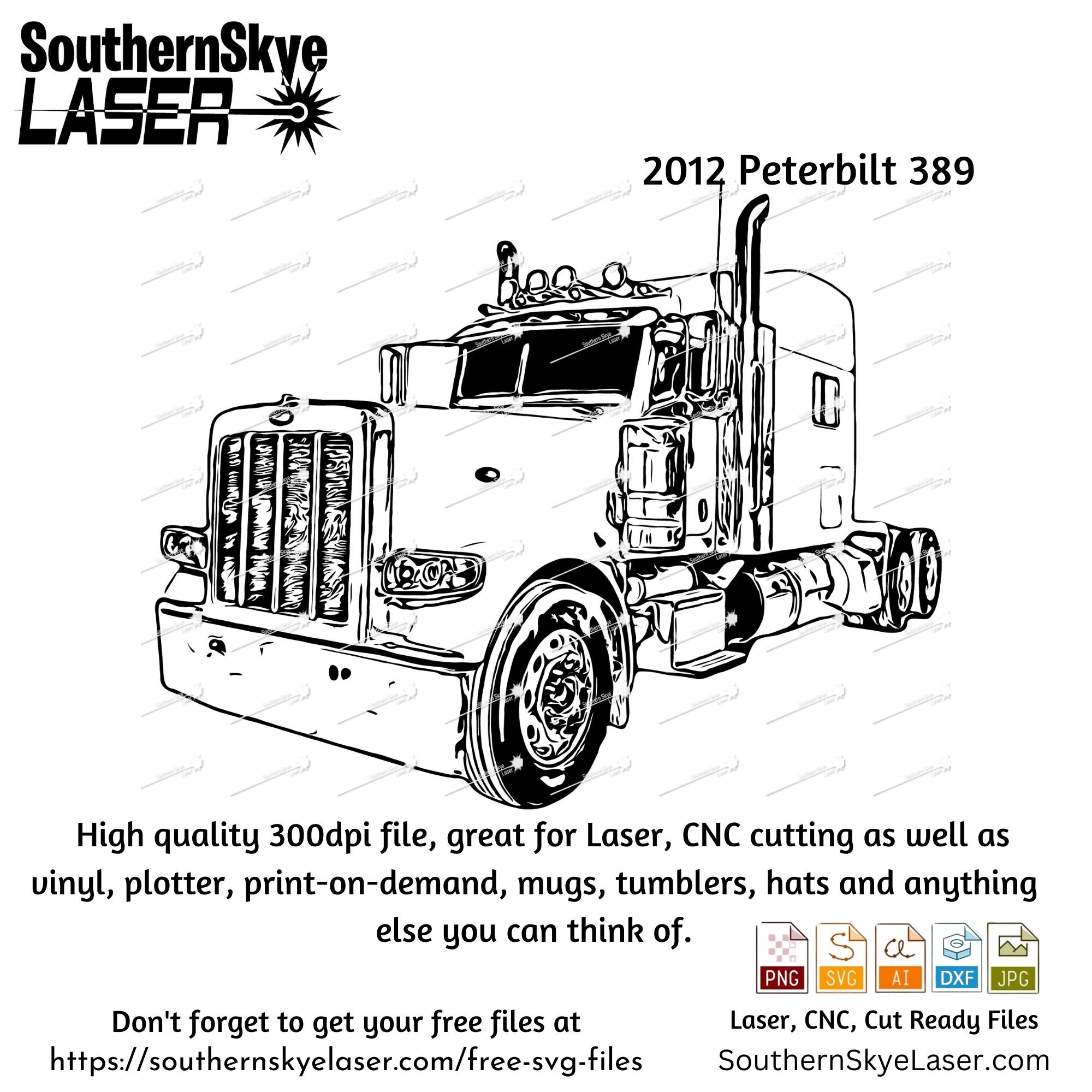 2012 Peterbilt 389 Svg Png Jpg Ai Dxf File - Etsy
