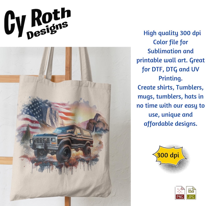 Ford Bronco Sublimation Design: Tumbler, Shirt, Junk Journal (PNG JPG ...