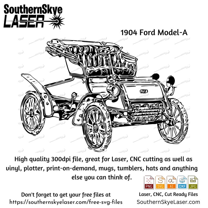1904 Ford Model A Svg Png Jpg Ai Dxf File - Etsy