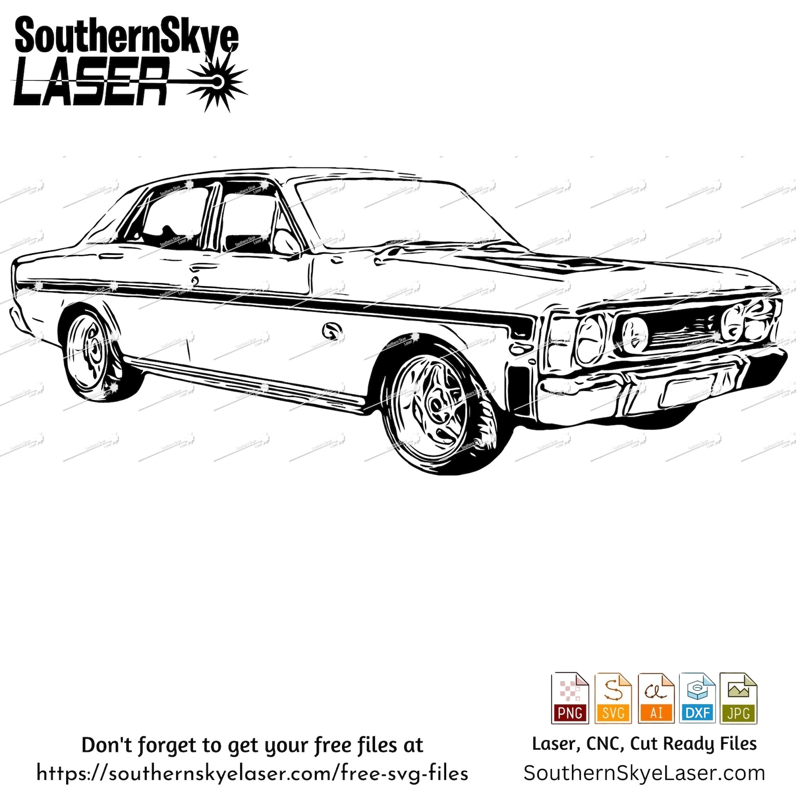 1969 Ford Falcon XW Svg Png Jpg Ai Dxf File - Etsy