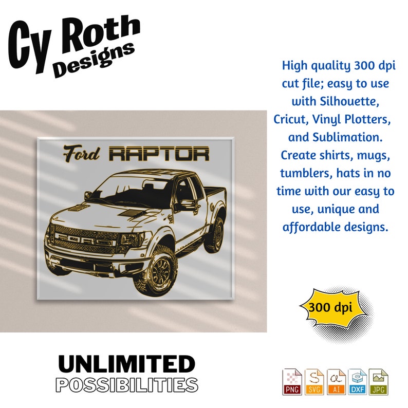 2009 Ford Raptor Svg Png Jpg Ai Dxf File, Truck Svg, 4x4 Svg - Etsy
