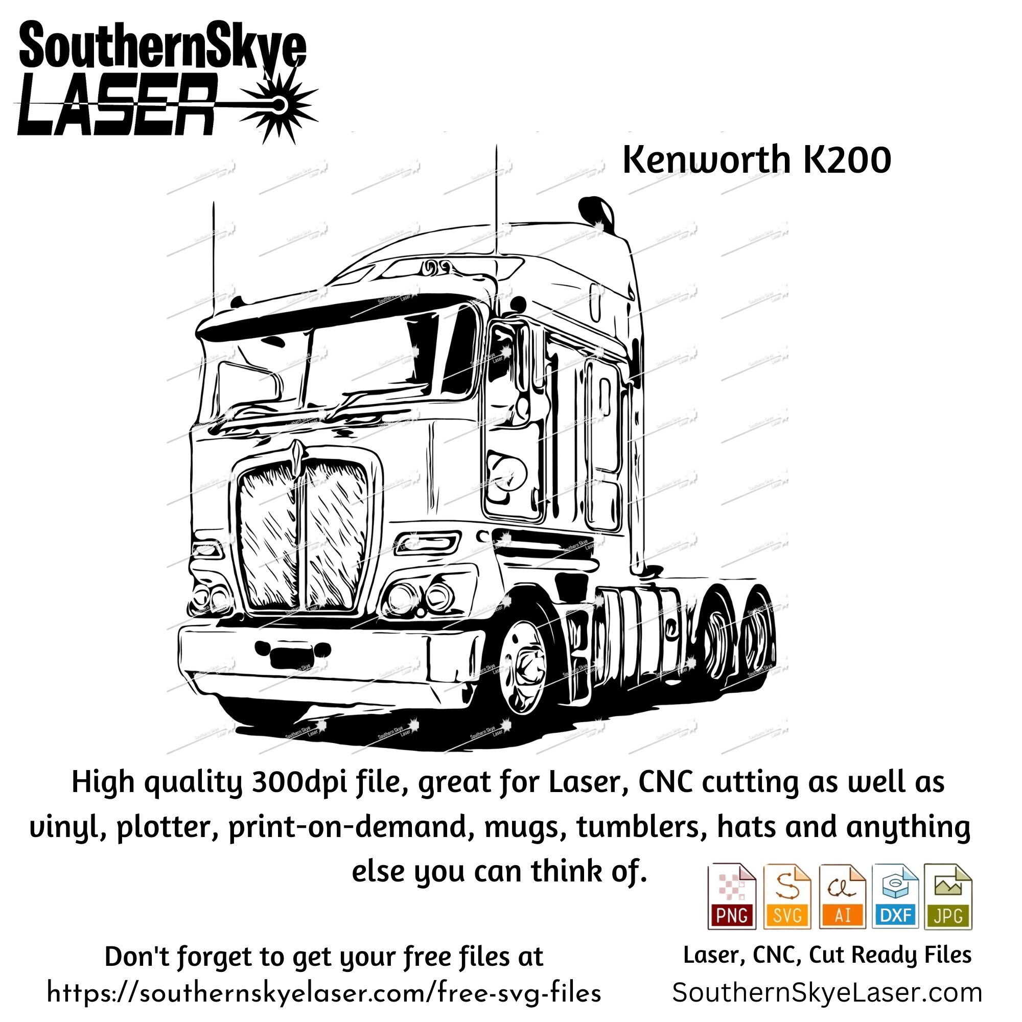 Kenworth K200 Svg Png Jpg Ai Dxf File - Etsy