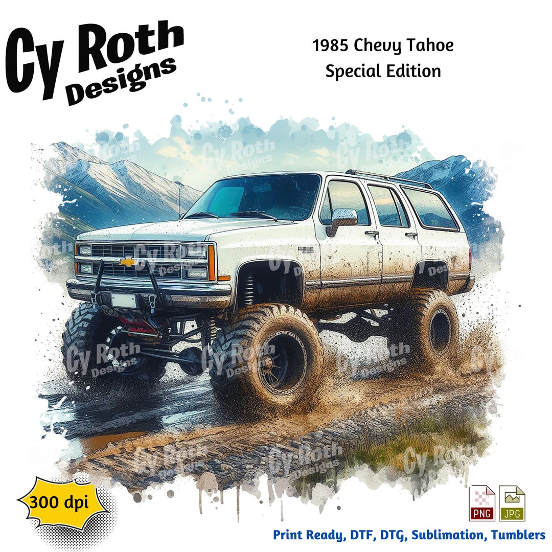 1985 Chevy Tahoe Sublimation DTF DTG Print File and BONUS Tumbler File ...