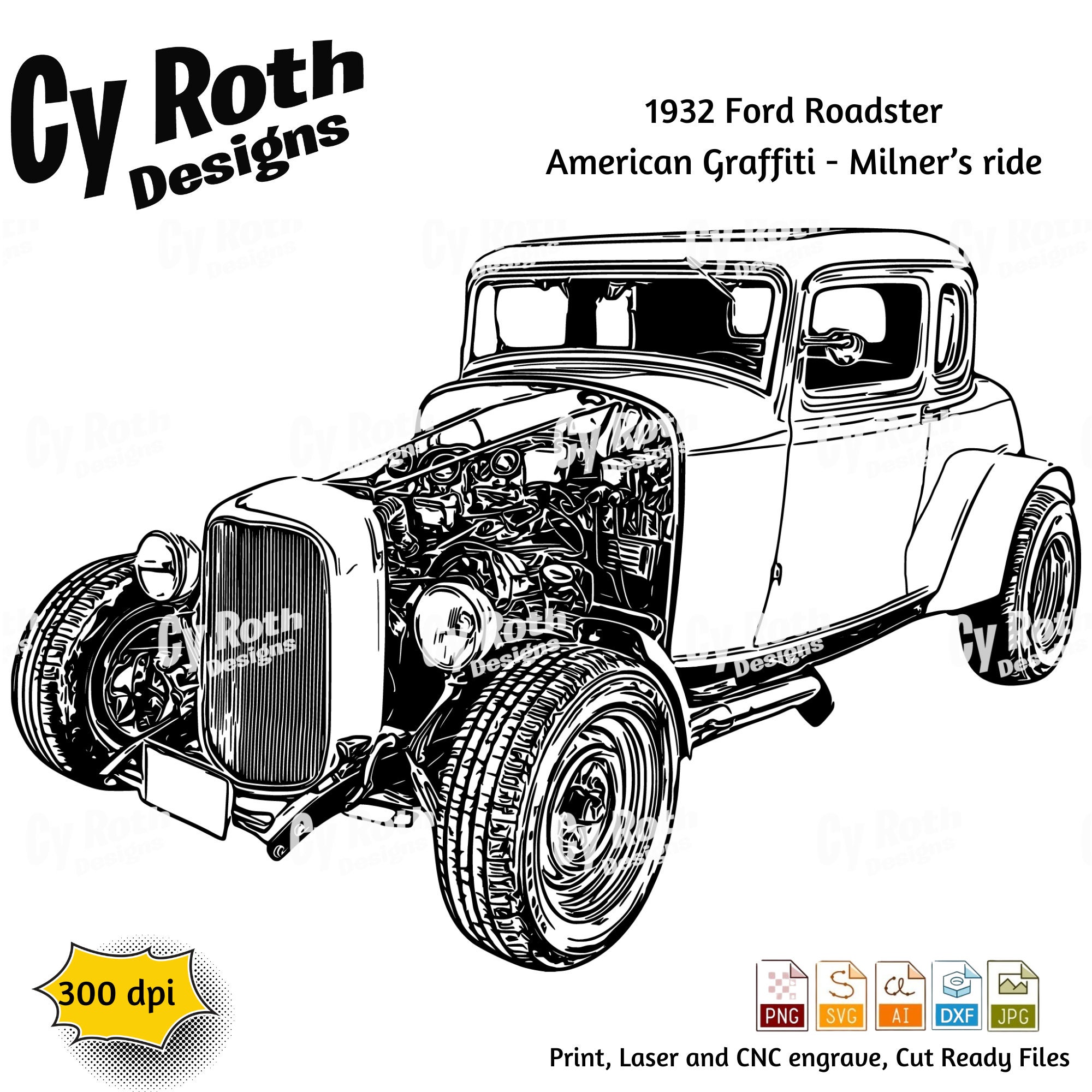 1932 Ford Roadster SVG: Classic Car Cut Files (digital Download) - Etsy