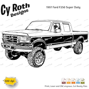 1997 Ford F-250 Super Duty Svg Png Jpg Ai Dxf File - Etsy