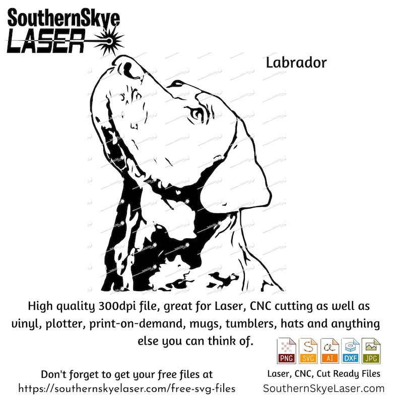 Labrador Retriever Svg Png Jpg Ai Dxf File - Etsy