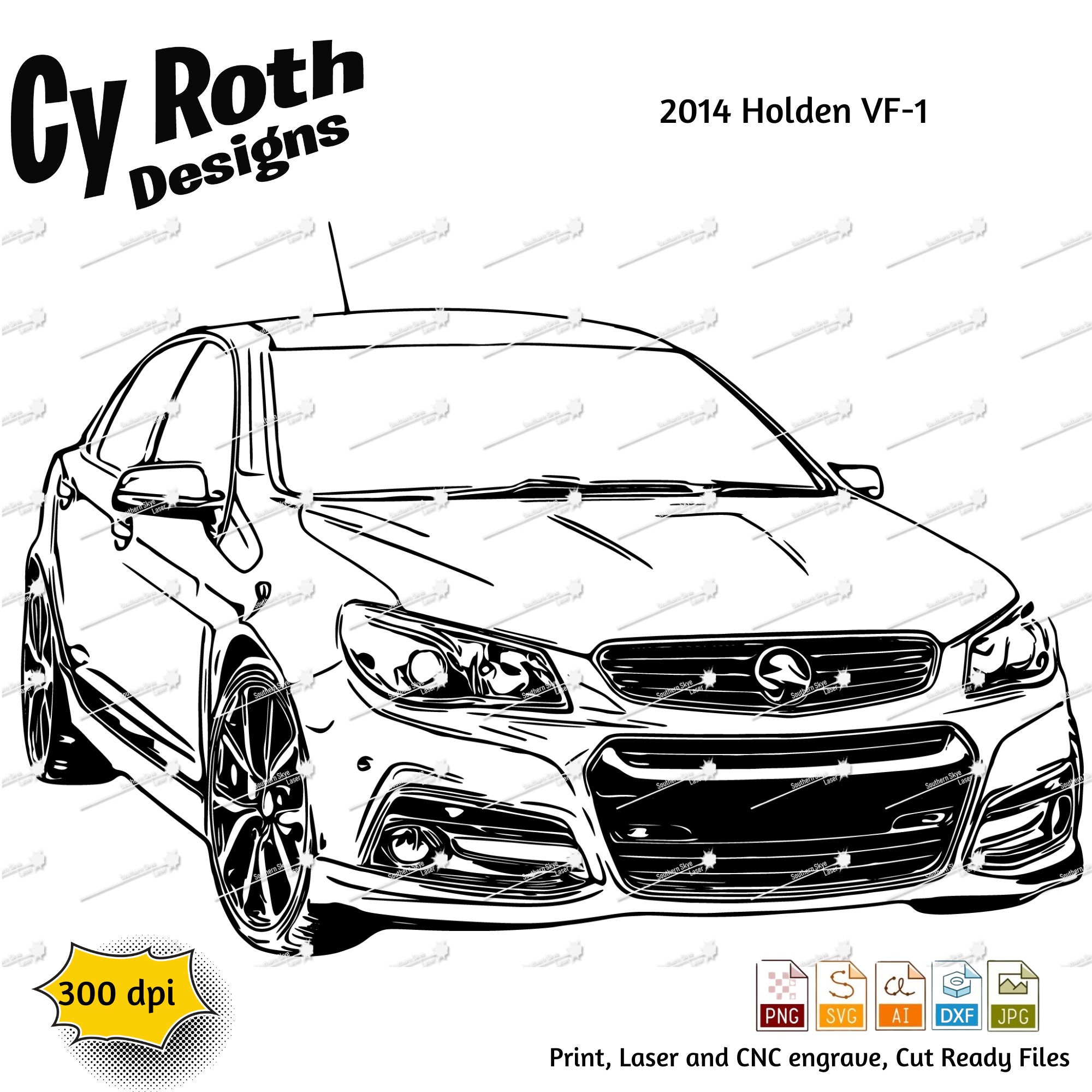 2014 Holden FV-1 Svg Png Jpg Ai Dxf Files Cricut Silhouette Cut File ...
