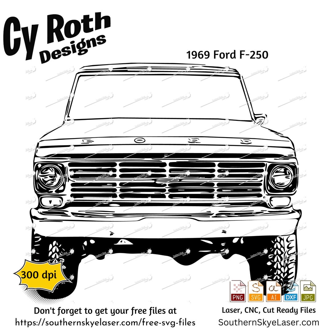 1969 Ford F-250 Svg Png Jpg Ai Dxf Dtf Dtg File - Etsy
