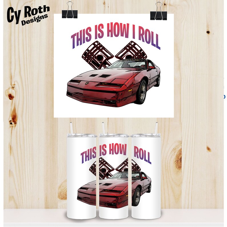 1987 Pontiac Firebird Color Sublimation DTF DTG Print File and BONUS ...