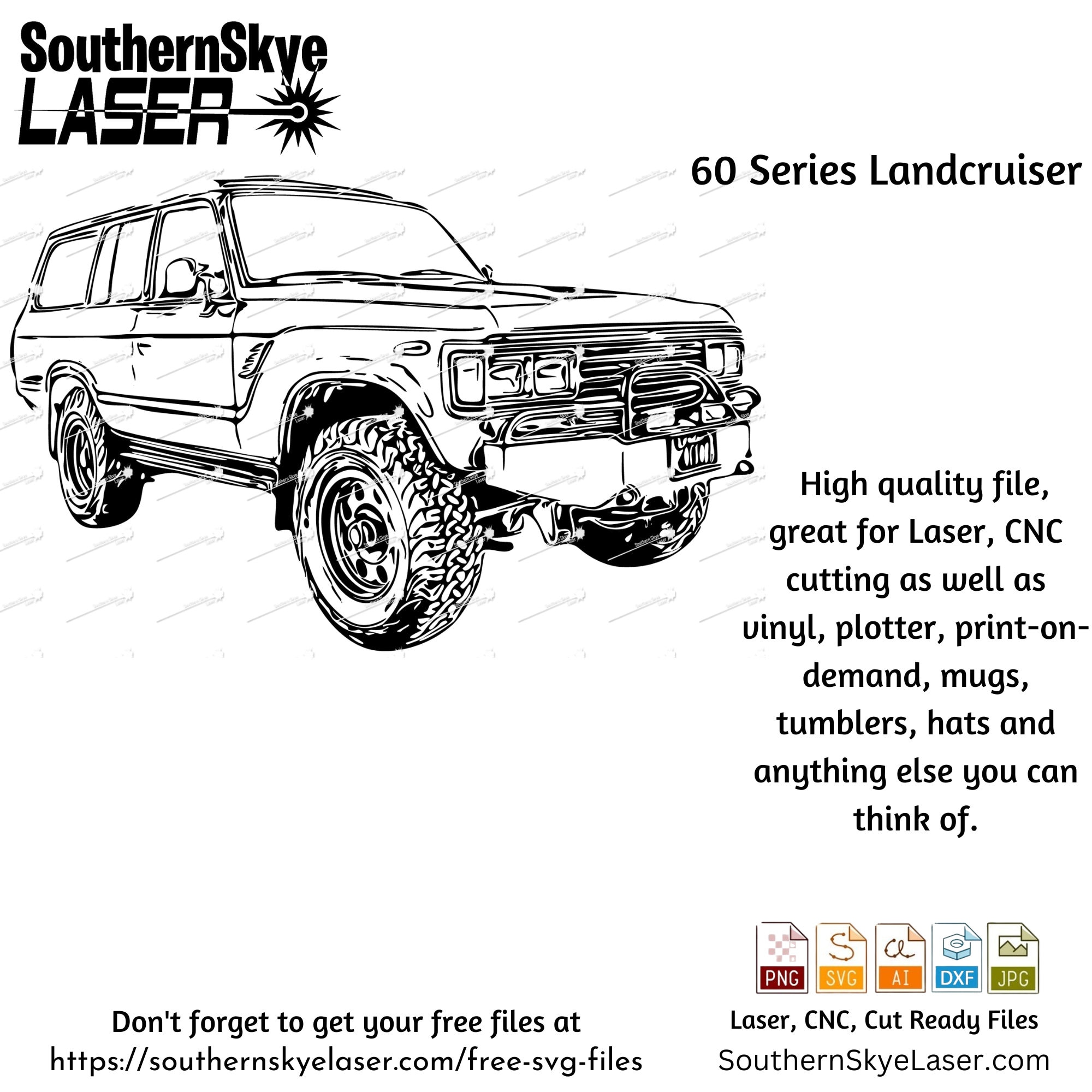 60 Series Landcruiser Svg Png Cut File - Etsy
