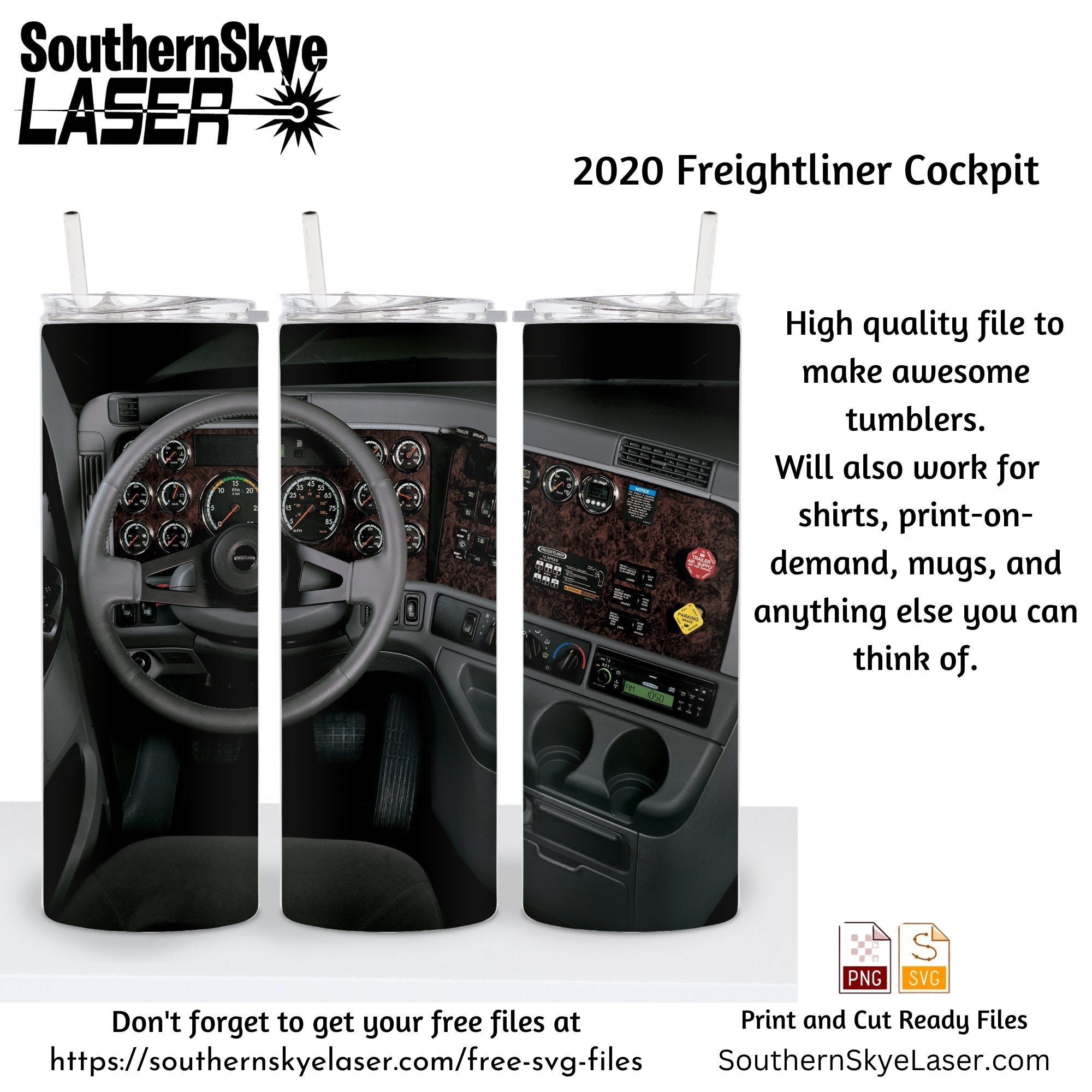 2000 Freightliner Cockpit Sublimation Tumbler Wrap - Etsy