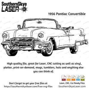 1956 Pontiac Convertible Svg Png Cut File - Etsy