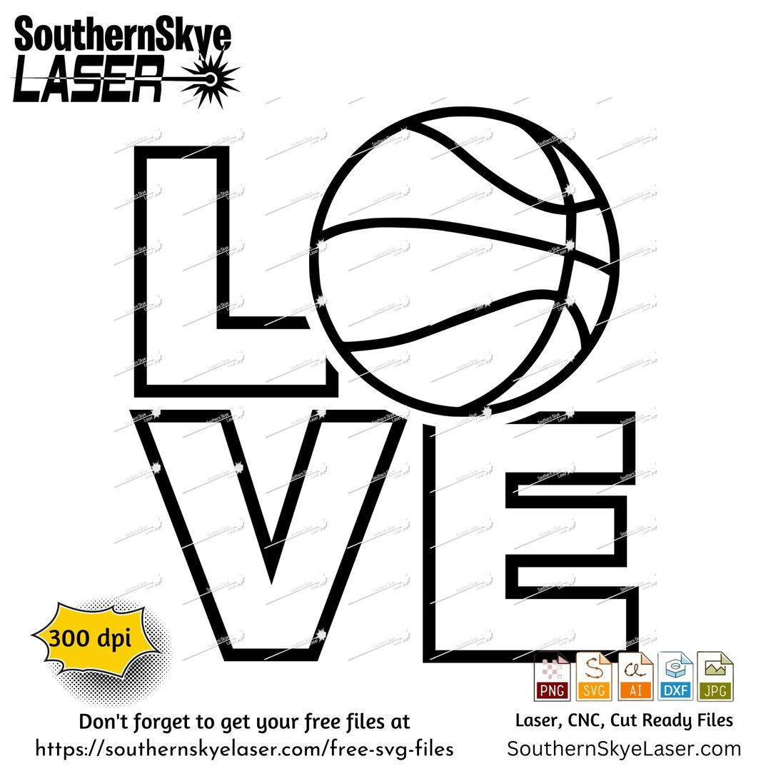 Basketball Love Svg Png Jpg Ai Dxf File, Silhouette Cricut Cut File - Etsy