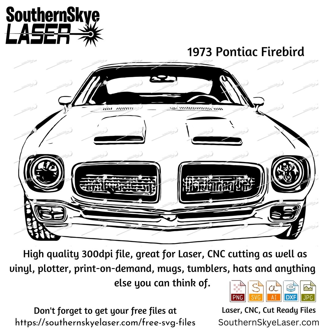 1973 Pontiac Firebird Svg Png Jpg Ai Dxf File - Etsy